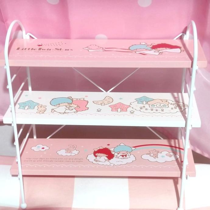 Jual SANRIO LITTLE TWIN STARS FOLDABLE WOODEN DESK RACK - RAK MEJA MINI ...