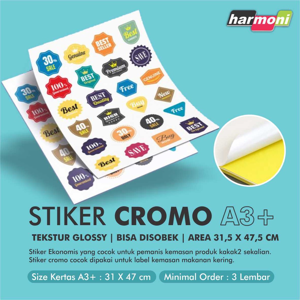 Jual Print Stiker Cromo A3+ - High Resolution | Shopee Indonesia