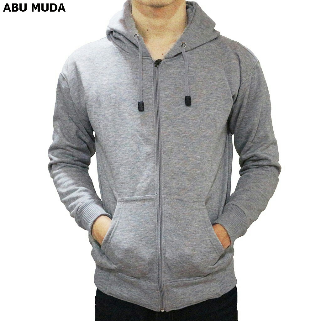 Jual JAKET HOODIE ZIPPER POLOS HITAM PRIA WANITA WAME | Shopee Indonesia