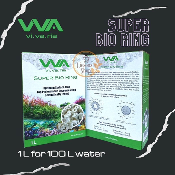 Jual Vivaria Super Bio Ring / MEDIA FILTER RUMAH BAKTERI 1 Liter ...