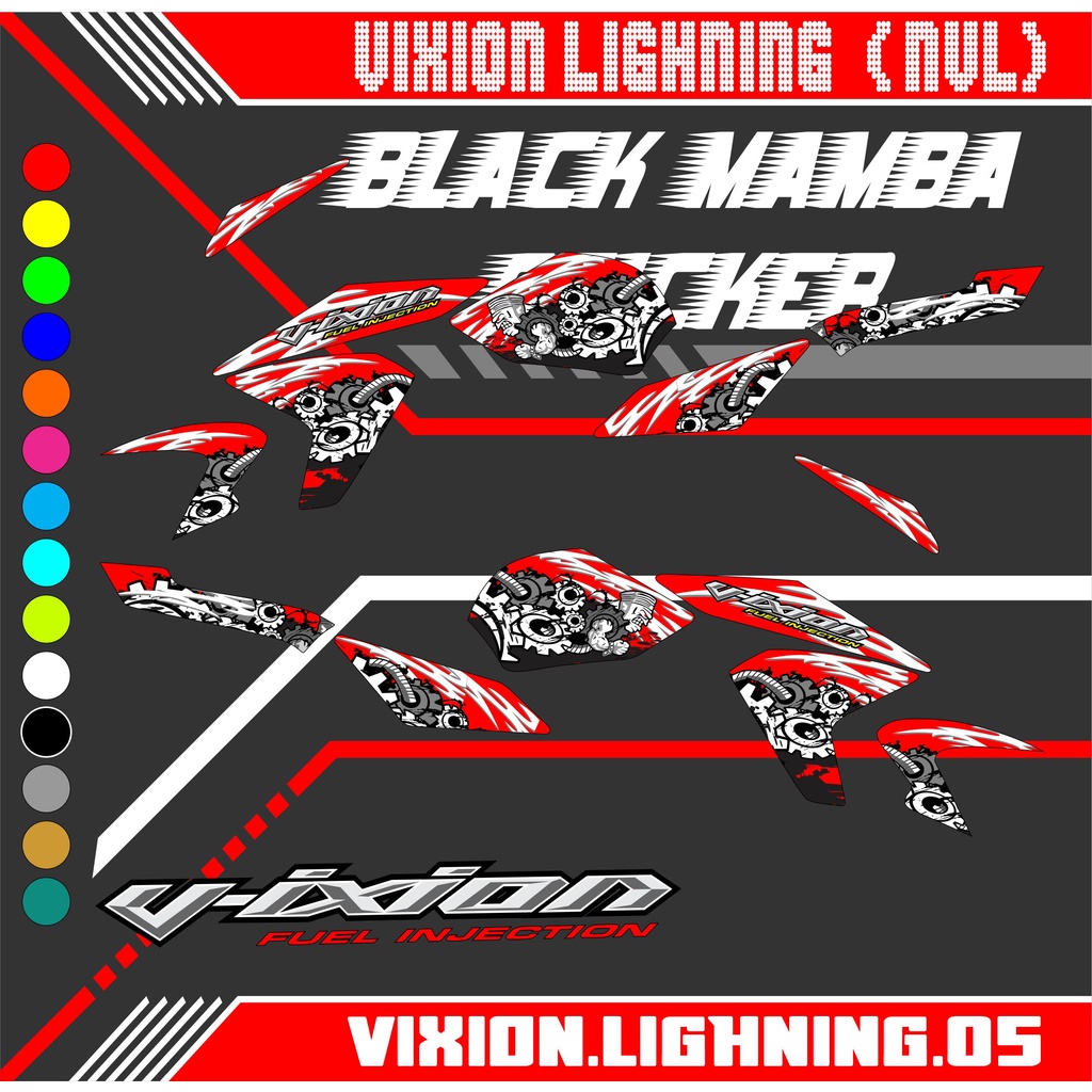 Jual Stiker Striping Variasi NEW VIXION LIGHNING NVL TEMA racing - Striping STICKER YAMAHA Motor ...