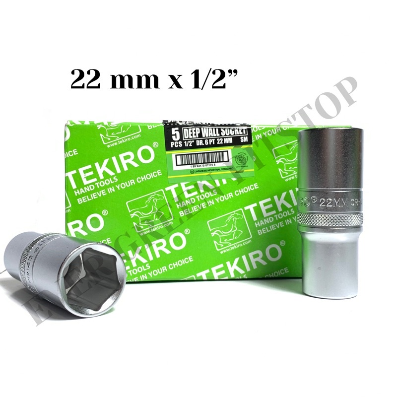 Jual Mata Kunci Sok Panjang 22 mm 6 PT 1/2” Deep Wall Socket Long ...
