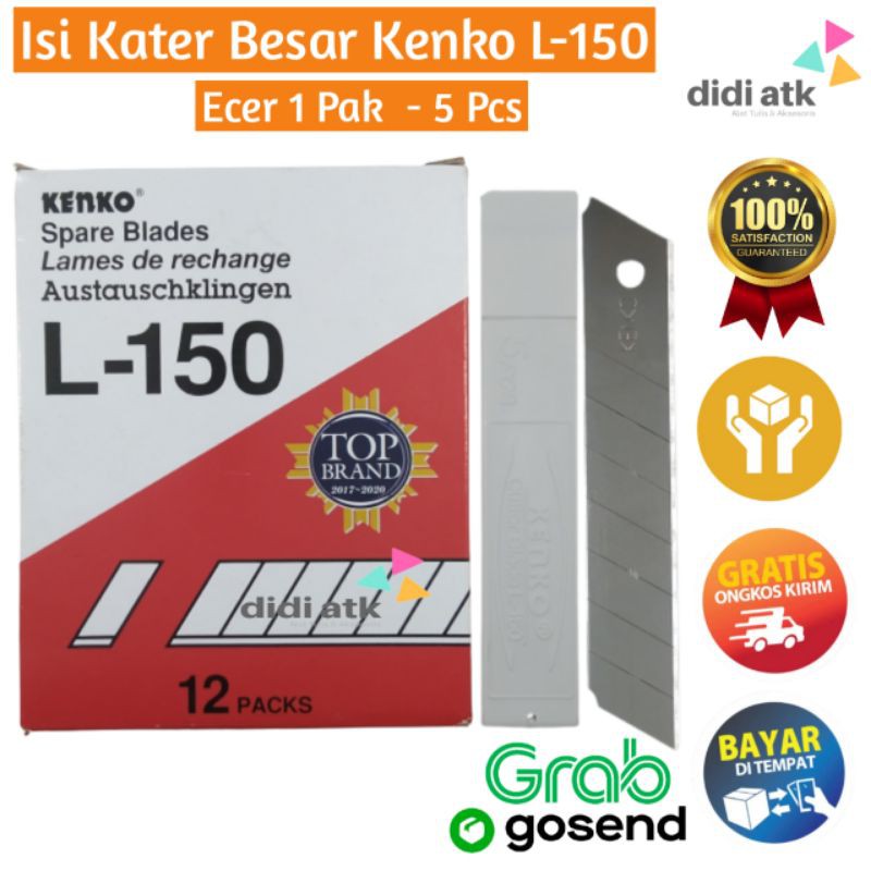 Jual Isi Cutter Kenko L-150 / Isi Kater Kenko Besar 5 Pcs | Shopee ...