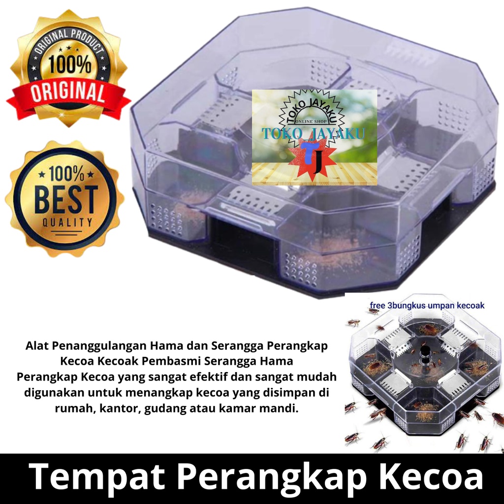 Jual TJ Perangkap Jebakan Kecoa Serangga Cockroach Trap Penangkap Kecoa ...