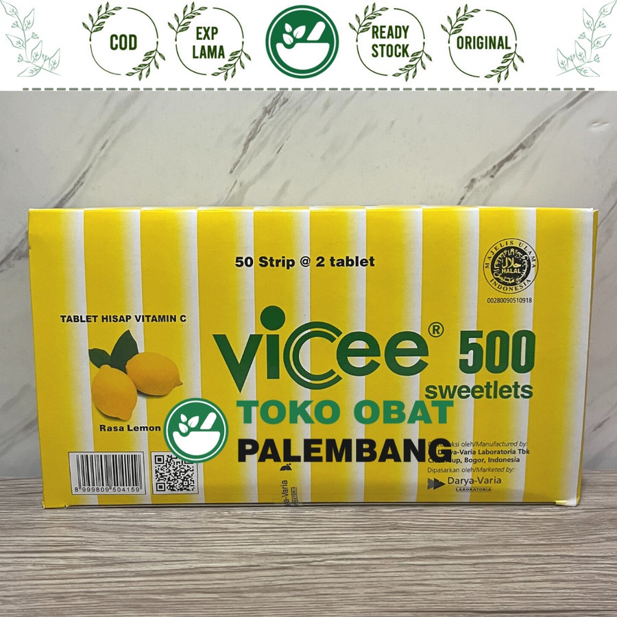 Jual 1 BOX VICEE RASA LEMON ORANGE GRAPE 50 STRIP 100 TABLET HISAP ...