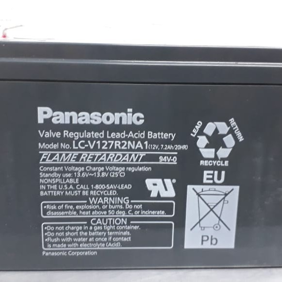 Jual New Aki kering Battery LC-V127R2NA1 12V 7.2A Original Panasonic ...