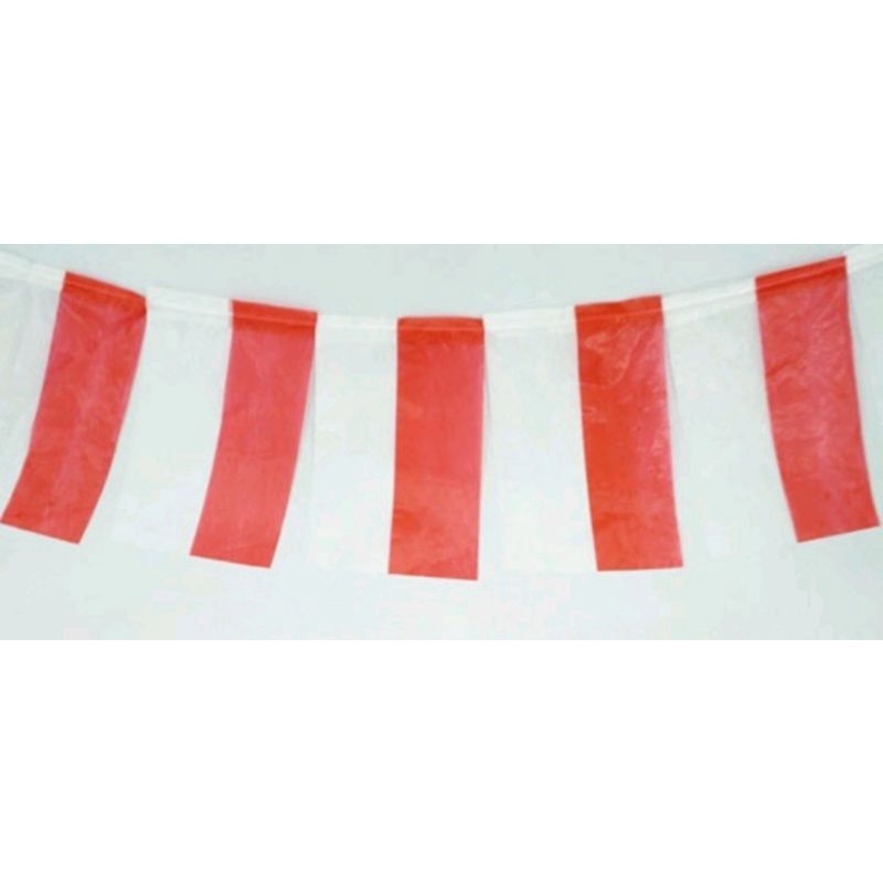 Jual Bedera Plastik Merah Putih Renceng Tali 7meter Shopee Indonesia