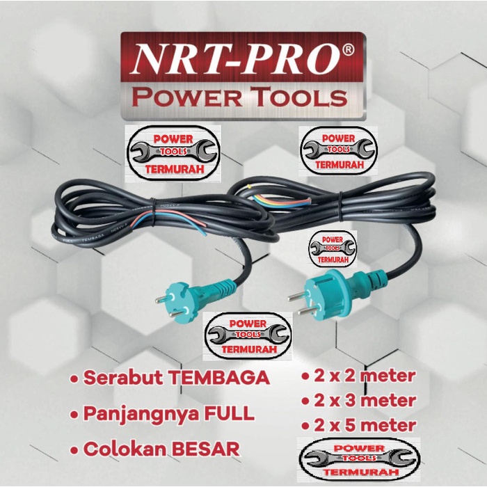 Jual Kabel Listrik Isi 2 Full Tembaga Ketam Serut Planer 2x2m 2x3m 2x5m ...