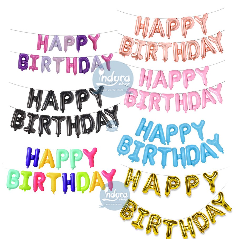 Jual Balon Happy Birthday Set / Paket Balon Happy Birthday / Balon ...