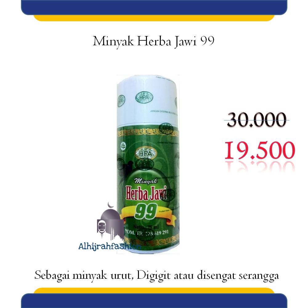 Jual Minyak Urut Minyak Herba Jawi 99 Original Herbal Luka Bakar Minyak ...