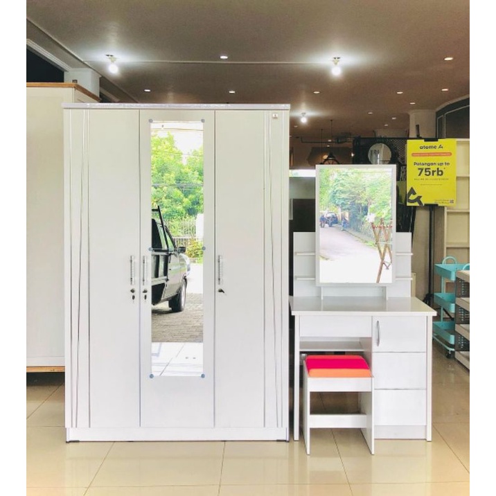 Jual Lemari 3 pintu + meja rias (khusus Manado) | Shopee Indonesia