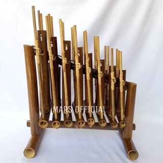 Jual Angklung Bambu Hitam 8 nada 1 OKTAF ukuran TK/MINI Bambu Hitam ...