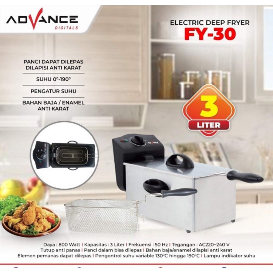 Jual Advance FY-30 Electric Deep Fryer / Penggorengan Listrik ...