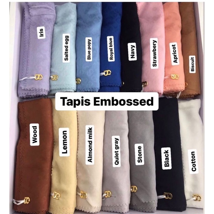 Jual NEW & READY Buttonscarves Everyday TAPIS EMBOSSED (Lemon) | Shopee ...
