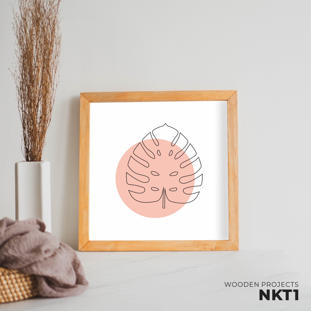 Jual Wooden Projects Pajangan dinding Frame Kayu Aesthetic Tropical ...