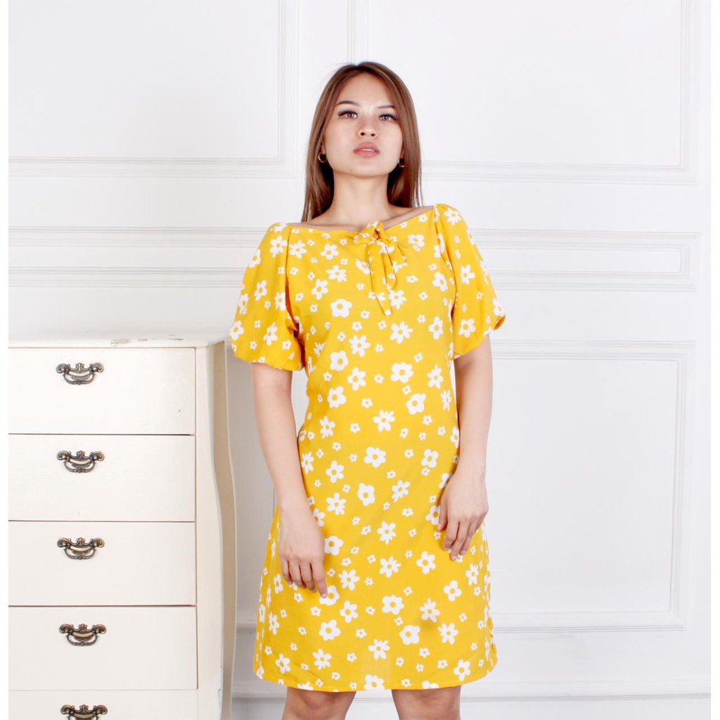 Jual baju import ala korea LA0016 (Dress Daisy Smooth) | Shopee Indonesia