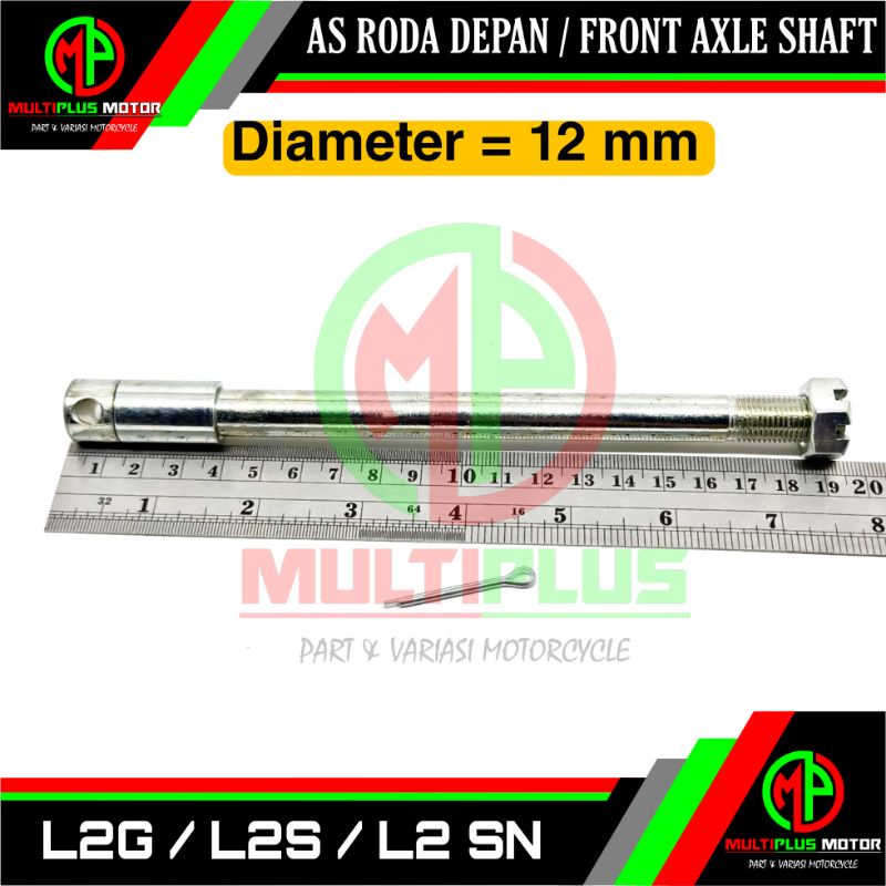 Jual As roda depan As porok tromol depan Front axle shaft L2G,L2 G,L2S ...