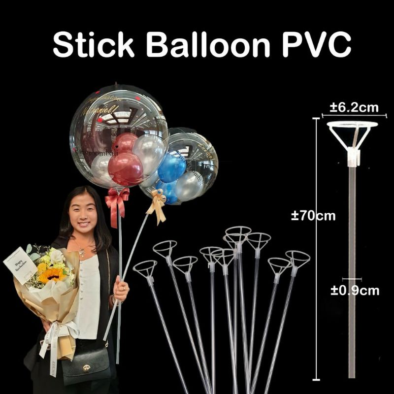 Jual Stick Balon PVC Bening Transparan Panjang (Isi 5 Pcs) | Shopee ...