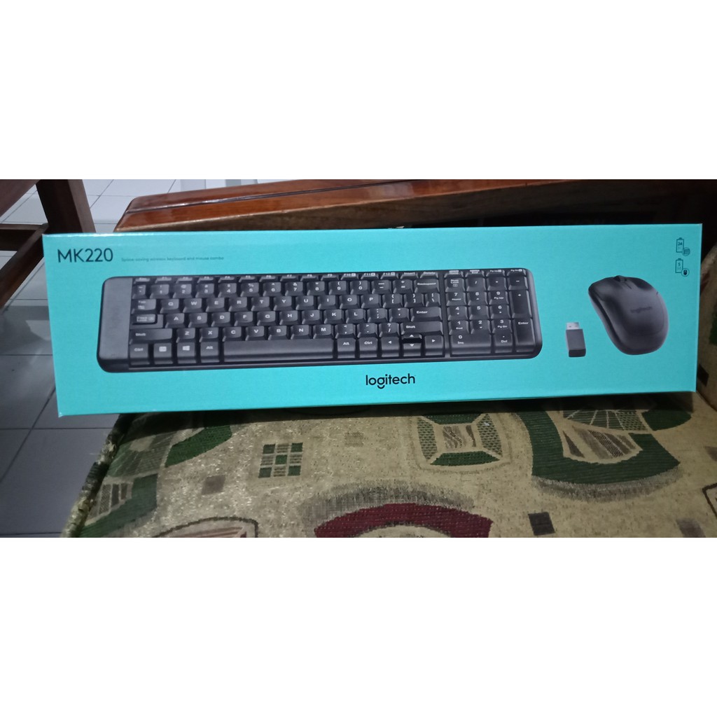 Jual Paket keyboard mouse Logitech MK220 Wireless | Shopee Indonesia