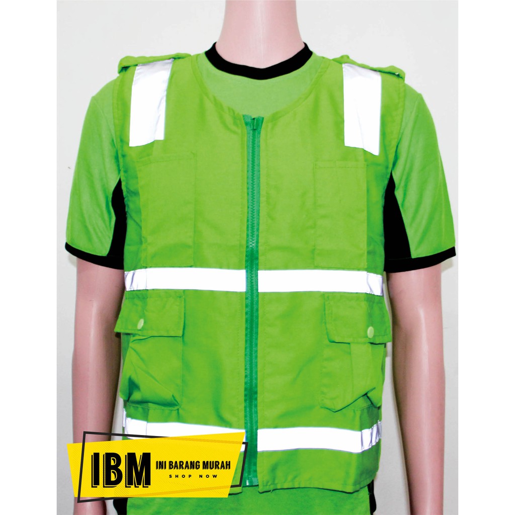 Jual Rompi Proyek Kain Drill Hijau 4 Kantong | Shopee Indonesia