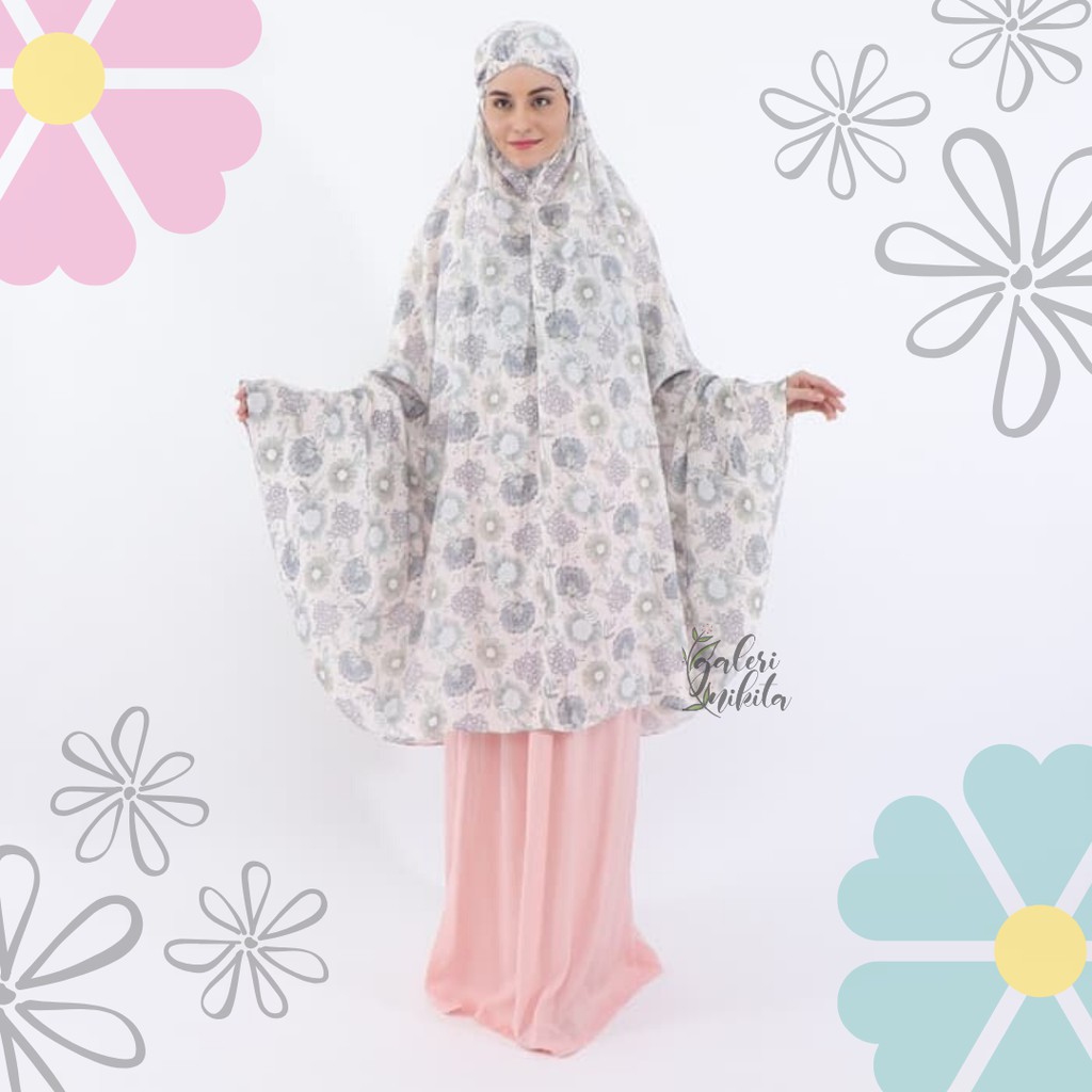 Jual MUKENA DOTS FLOWER PINK / Mukena Jumbo / Mukena Motif / Mukena ...