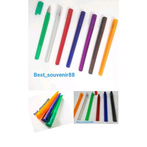Jual Pulpen Segitiga Unik / Ballpoint Plastik Souvenir / Pulpen Polos ...