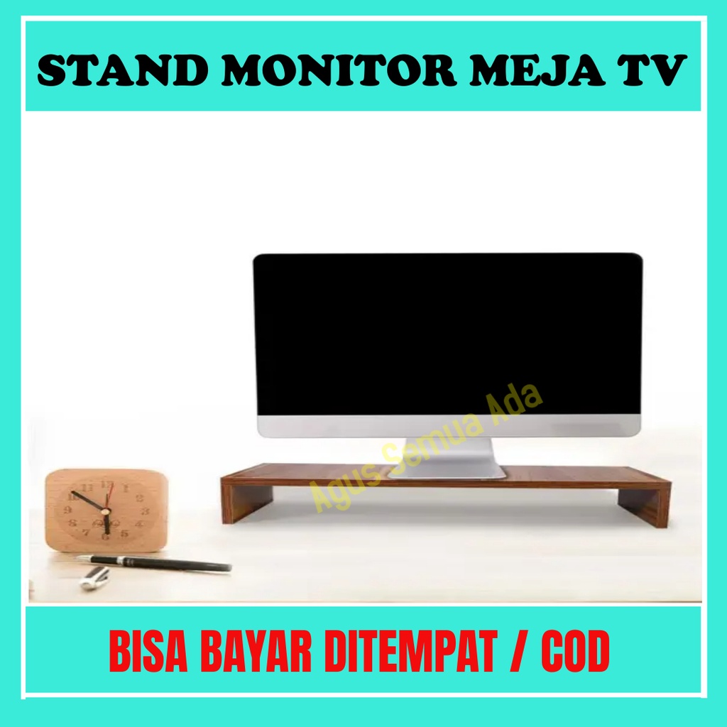 Jual Stand Monitor Rak Meja Laptop TV Kayu Murah Keren P70cm x L20cm x ...