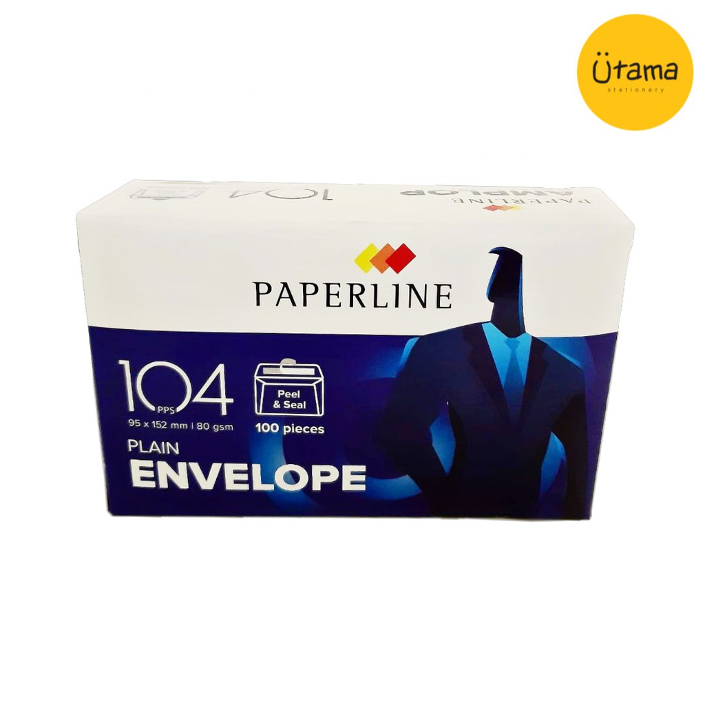 Jual Amplop Paperline 104 PPS Isi 100 Polos/Envelope/Surat Putih/PPL ...