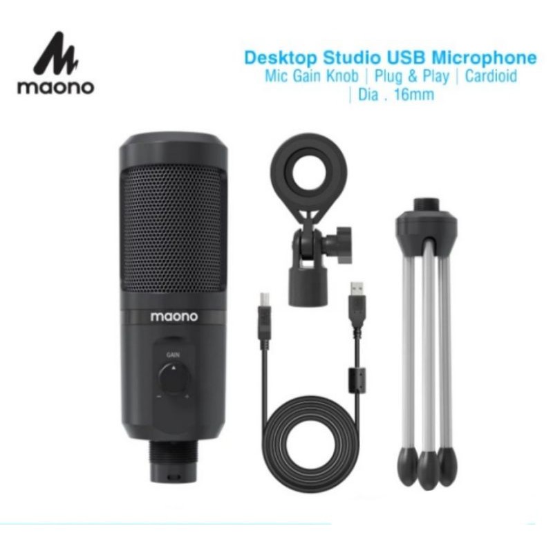 Jual MIC MAONO AU-PM461TR USB MICROPHONE DESKTOP STUDIO | Shopee Indonesia