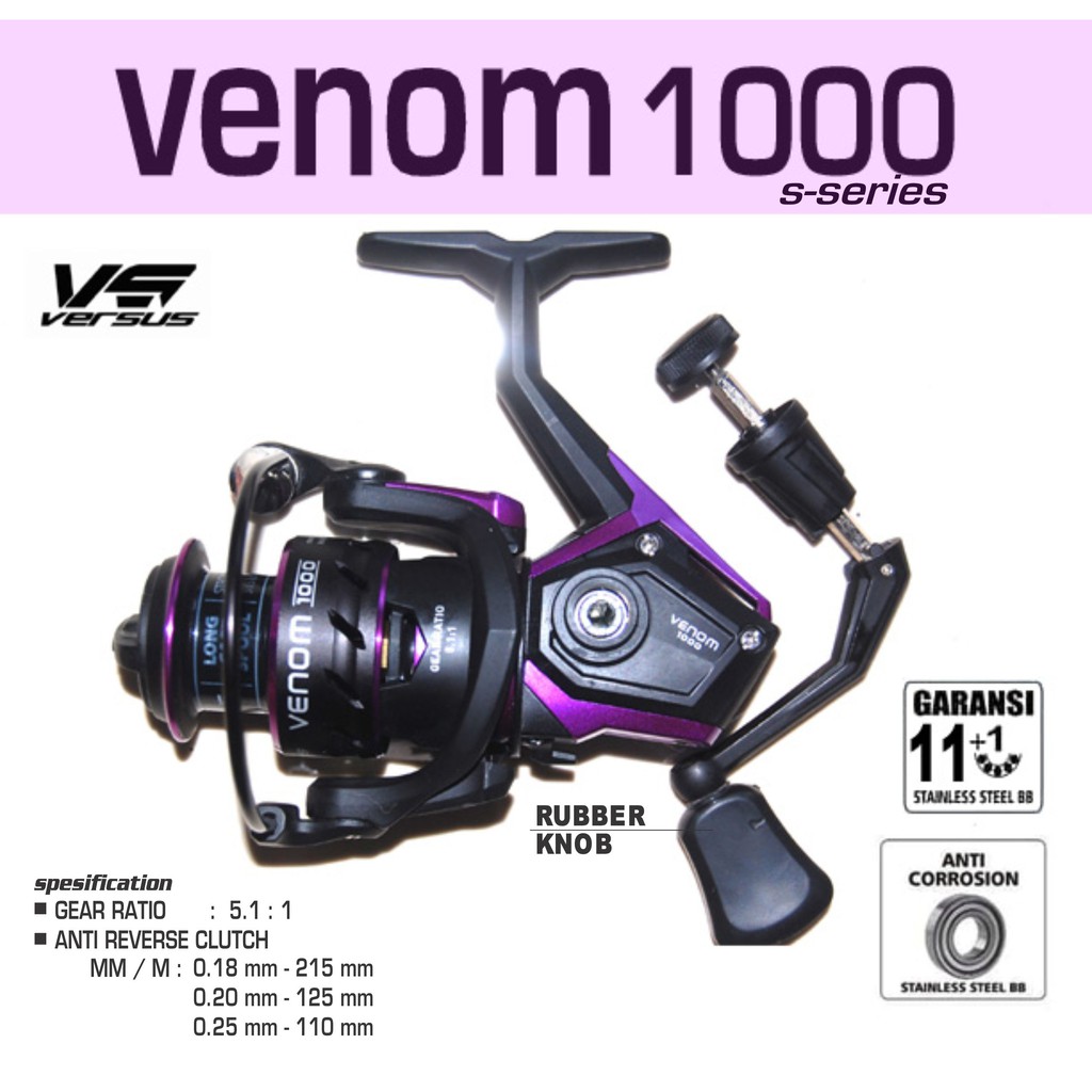 Jual REEL VENOM 1000 S-SERIES BY VERSUS (for Ultra Light) | Shopee ...
