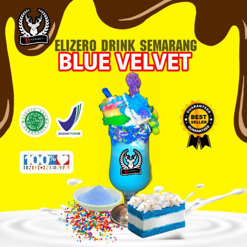 Jual Bubuk minuman blue velvet / bubuk minuman blue velvet 1kg/blue ...