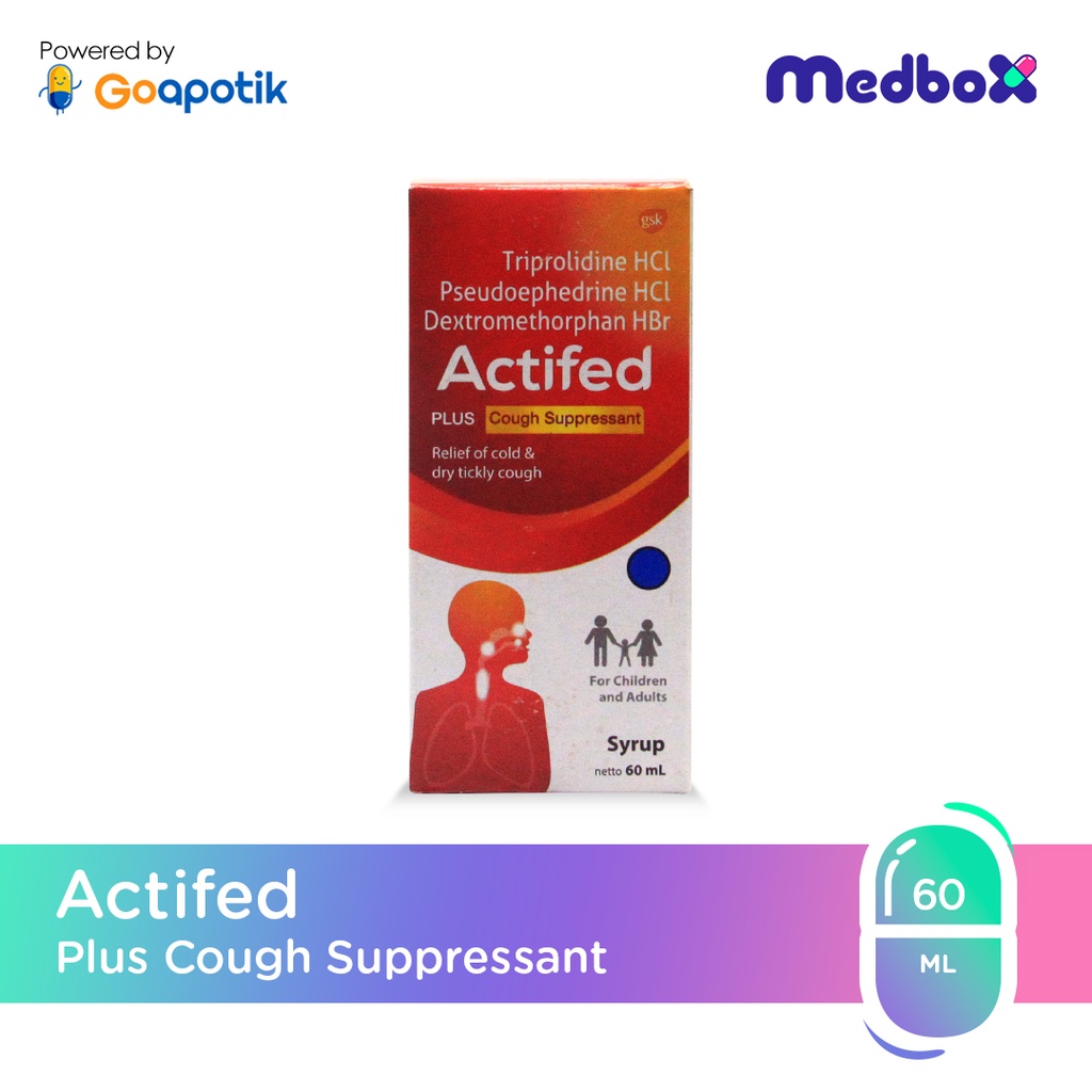 Jual Actifed Plus Cough Suppresant 60 ml - Obat Batuk Kering & Pilek ...