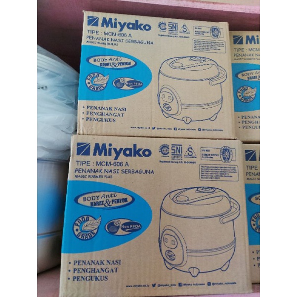 Jual PENANAK NASI SERBAGUNA PENGHANGAT DAN PENGUKUS/MAGIC WARMER PLUS MERC MIYAKO TIPE: MCM-606A ...