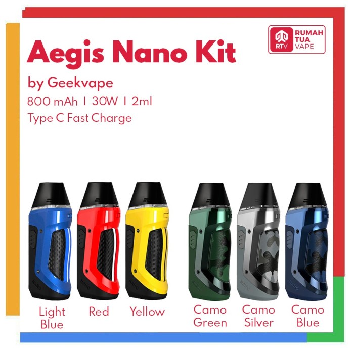 Jual Aegis Nano Kit 30W by Geekvape | Shopee Indonesia