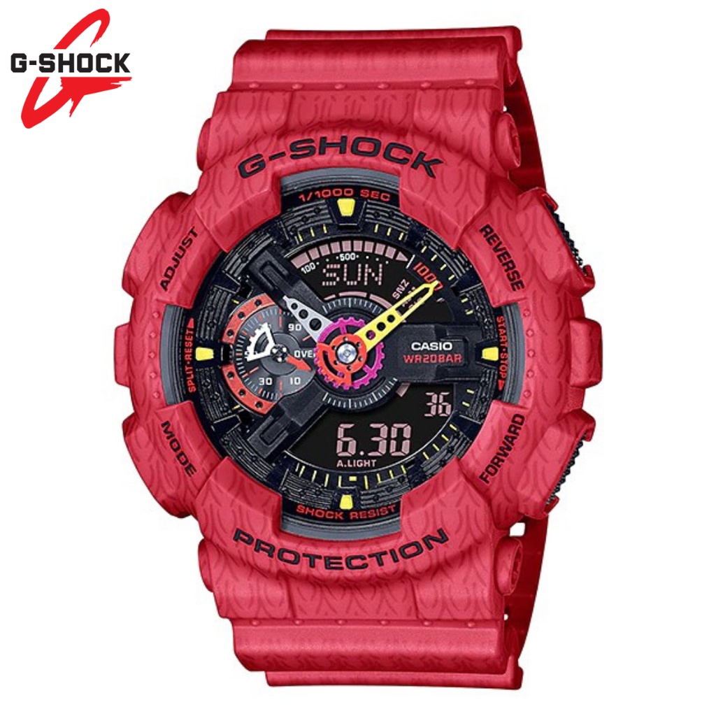 Jual JAM TANGAN CASIO GSHOCK GA110 DUALTIME AUTOLIGHT - RED - FULLSET ...