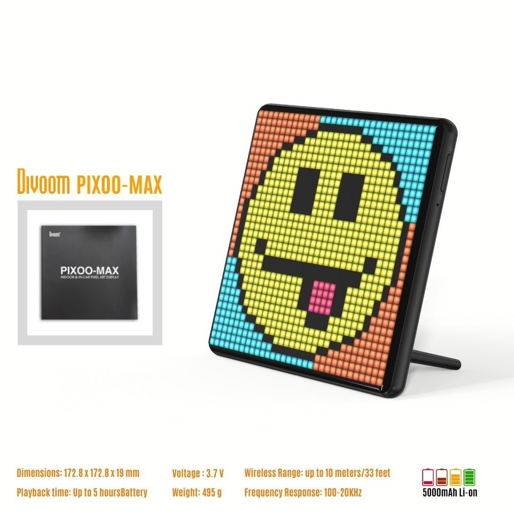 Jual Divoom Pixoo Max DIY Pixel Art LED Display (with Car Mount) | Shopee Indonesia