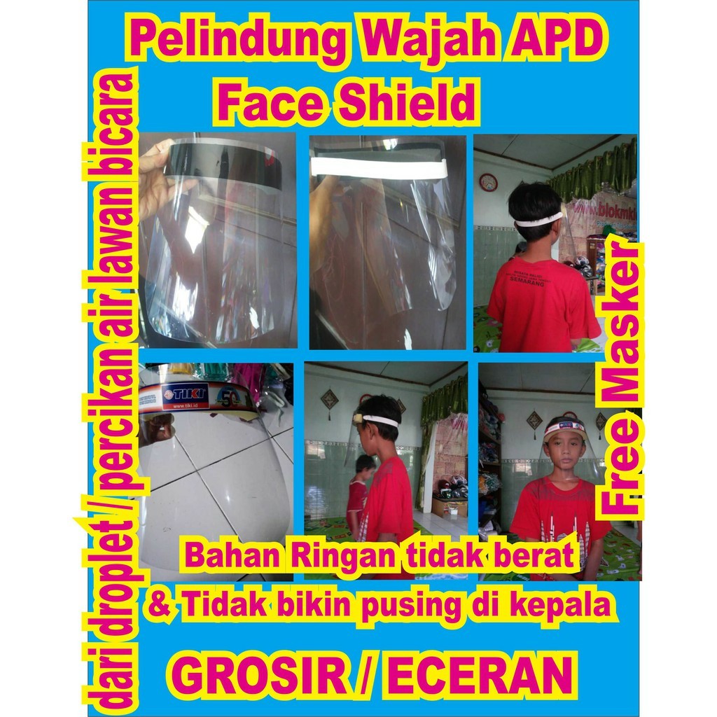 Jual Face Shield / Alat Pelindung Wajah / Safety Shields cocok untuk ...