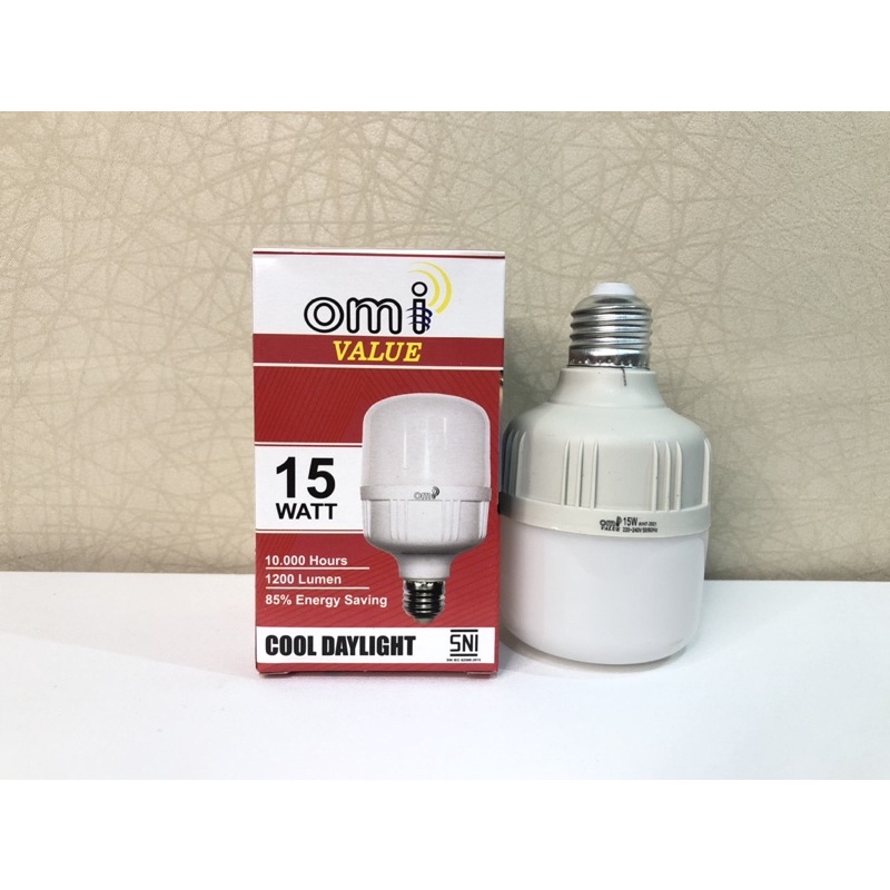 Jual Bola Lampu OMI VALUE LED 15 Watt - Cahaya Putih ( OP-15W ) | Shopee Indonesia