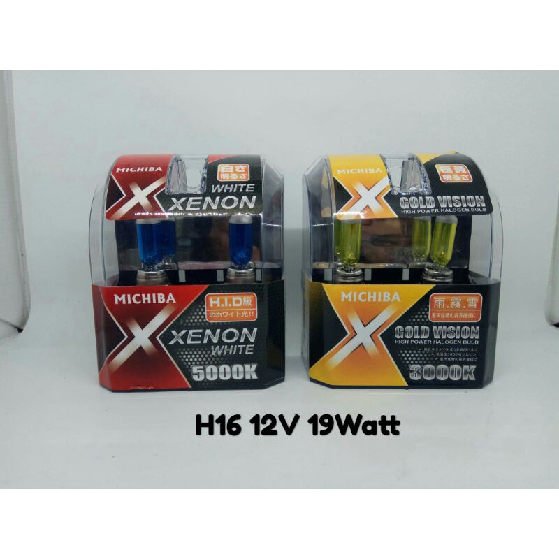Jual bohlam halogen foglamp all new avanza H16 kuning-biru michiba ...