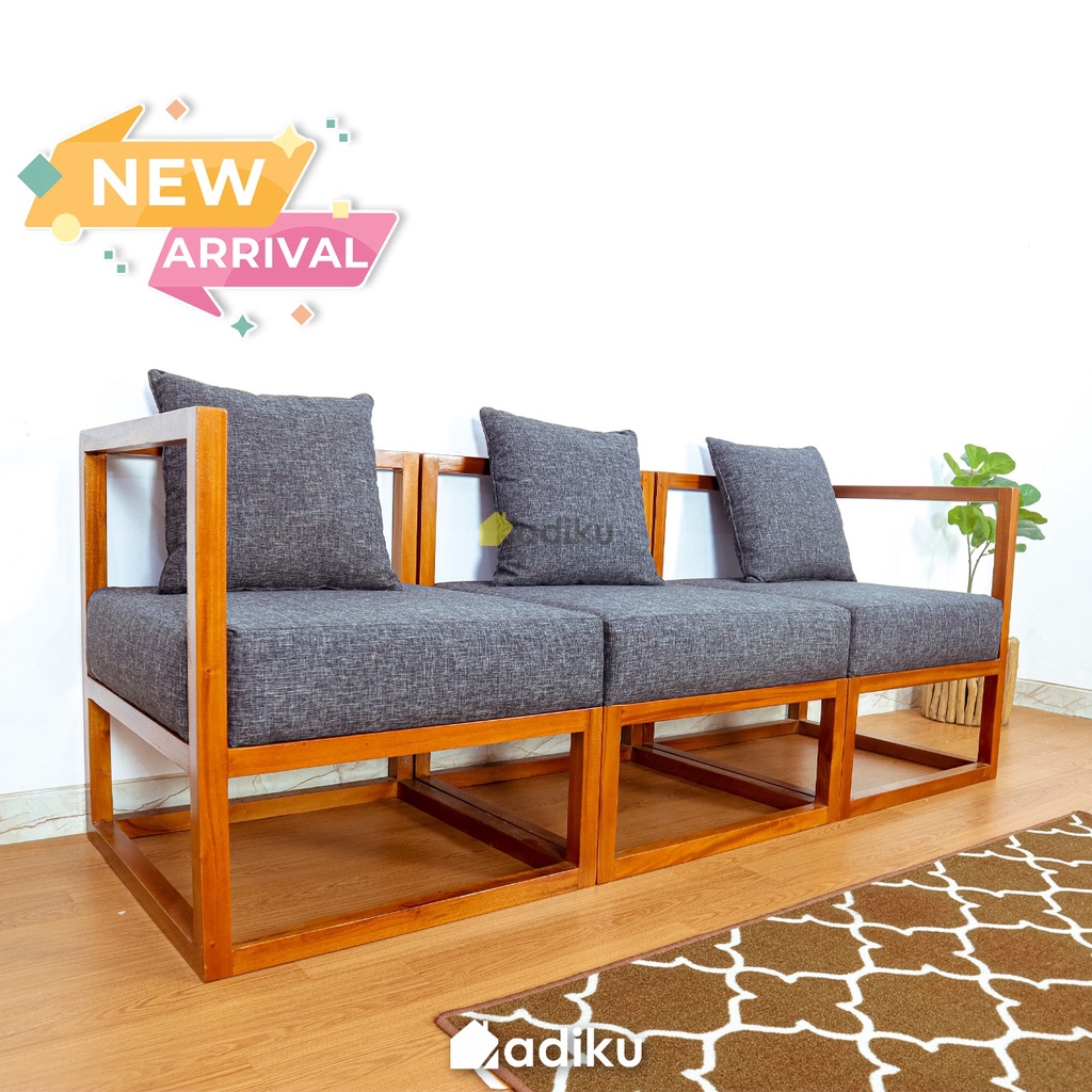 Jual ADIKU.ID NAKAMA Sofa Modular - Sofa Kayu Minimalis | Shopee Indonesia