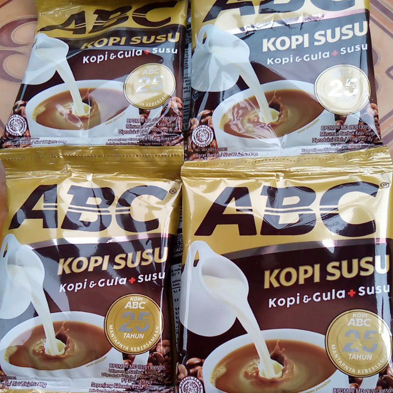 Jual ABC Kopi Susu Sachet 30 Gram Renceng ( ISI 10 ) | Shopee Indonesia
