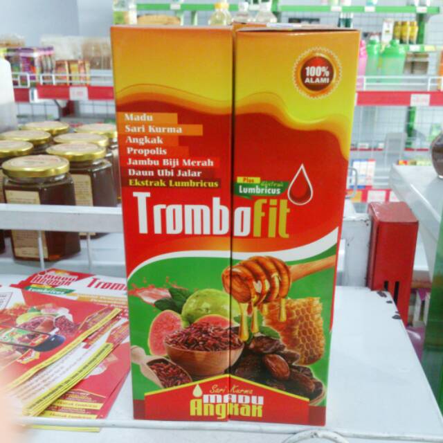 Jual Trombofit sari kurma madu angkak plus propolis lumbricus | Shopee ...