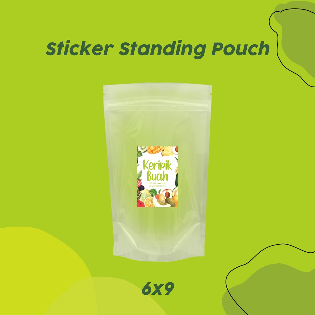 Jual STICKER STANDING POUCH/ STICKER KEMASAN/ STICKER PRODUK/ STICKER ...