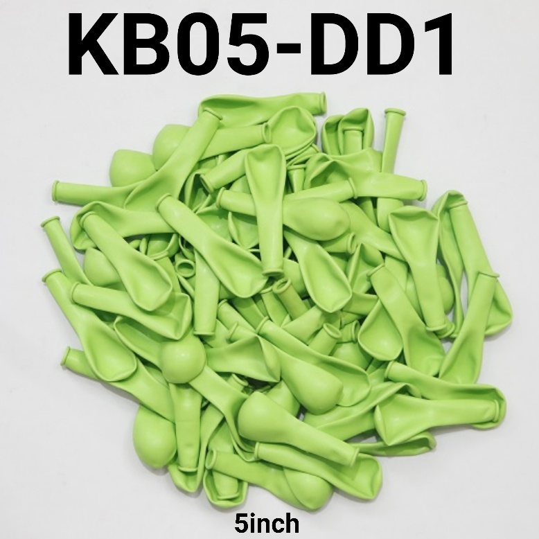 Jual KB05-DD1 Balon latex 5 inch doff tebal hijau muda pupus satuan ...