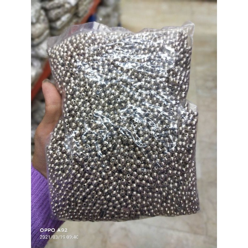 Jual MANIK BIJI LADA SILVER 6MM | Shopee Indonesia