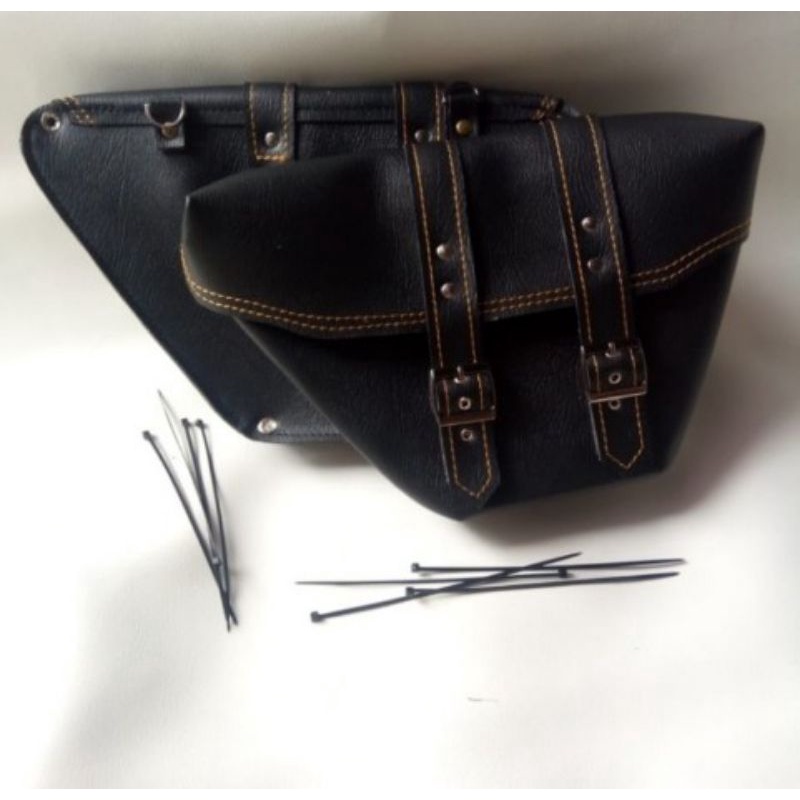 Jual tas motor side bag samping motor custom japstyle cafaracer. klasik ...