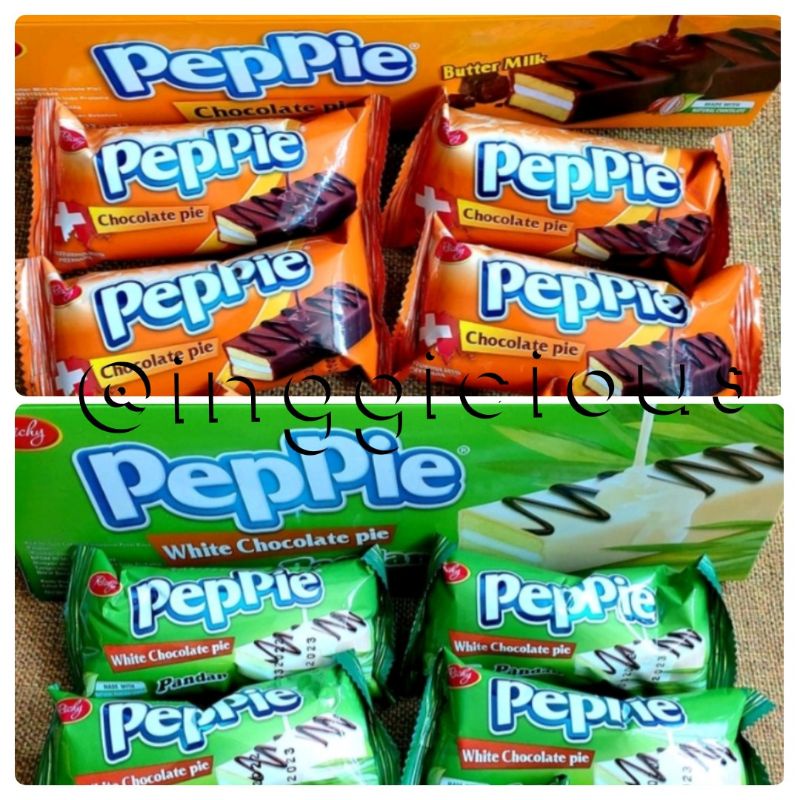 Jual Richie Peppie White Chocolate Pie Pandan Chocolate Pie HALAL Choco