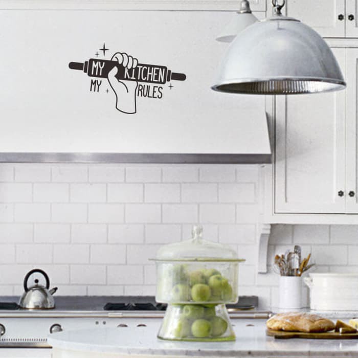 Jual Stiker My Kitchen My Rules Dinding Kaca Pintu Dapur Resto Cafe ...