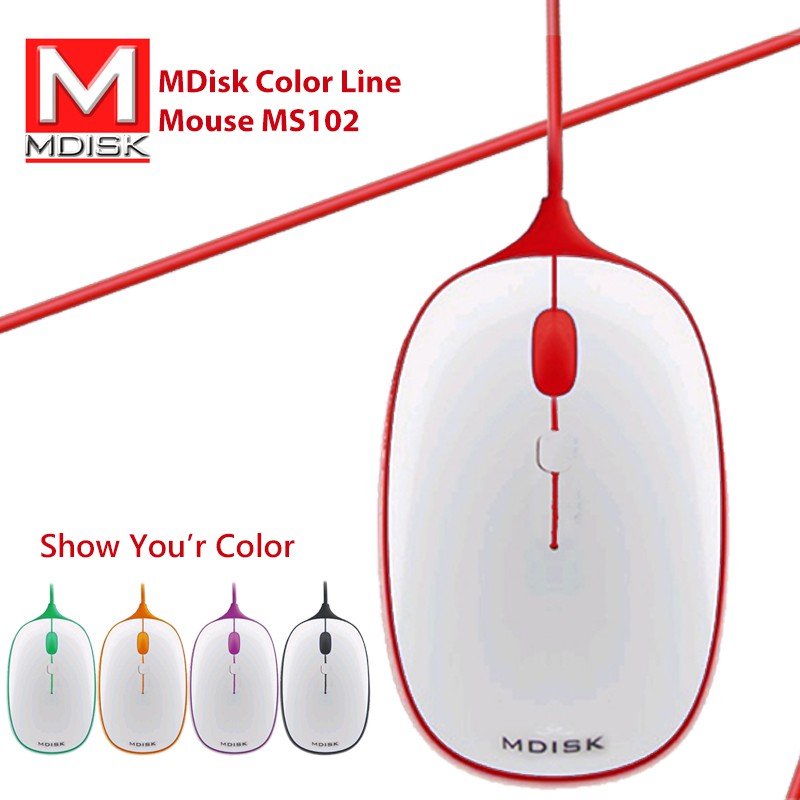 Jual MDisk MS102 Color Line Mouse USB | Shopee Indonesia