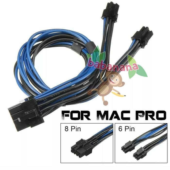 Jual Kabel Splitter Dual Mini 6 Pin Male To 8 Pin PCI-E Power Cable Mac ...